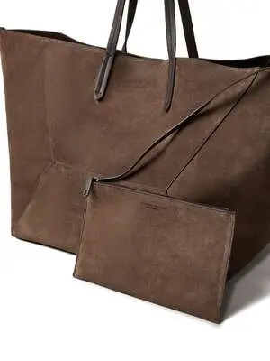Brunello Cucinelli Large Duo Suede Tote Bag - Brown