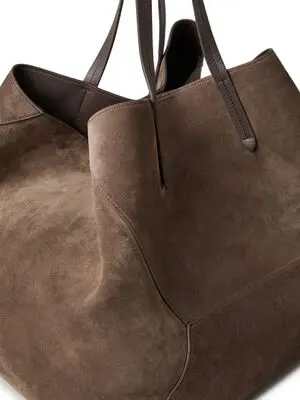 Brunello Cucinelli Large Duo Suede Tote Bag - Brown