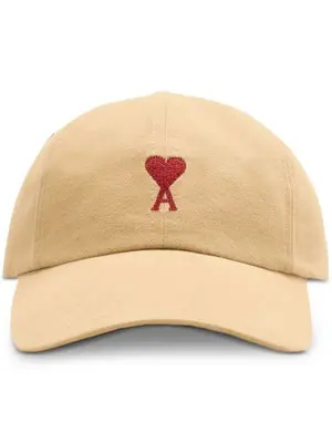 AMI Paris AMI Paris Ami De Coeur Embroidered Cap Neutrals