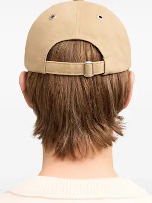 AMI Paris De Coeur Embroidered Cap - Neutrals