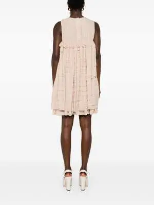 BARUNI Ruffled Mini Dress - Neutrals