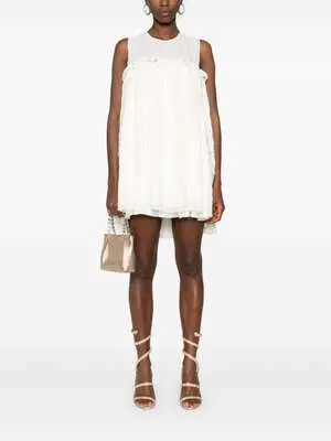 BARUNI Ruffled Mini Dress - White
