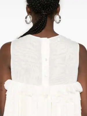 BARUNI Ruffled Mini Dress - White