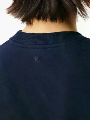 AMI Paris De Coeur Cotton Sweatshirt - Blue