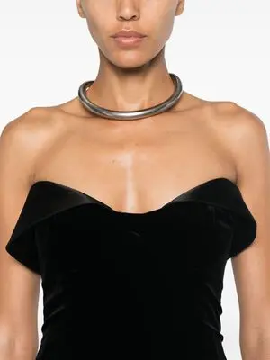 MUGLER Velvet Mini Dress - Black