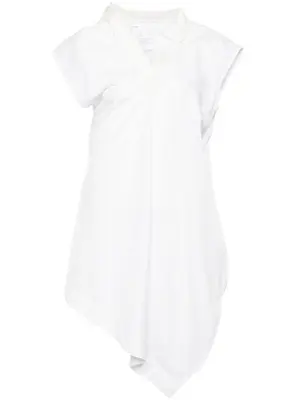 Sacai Asymmetric Neck Polo Shirt