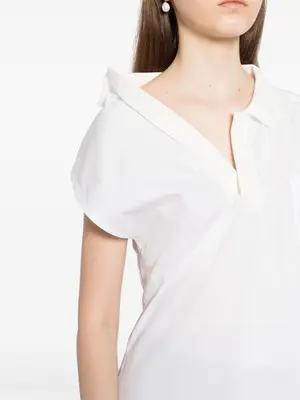 Sacai Asymmetric Neck Polo Shirt