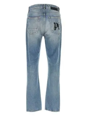 Palm Angels Light Wash Jeans For Men