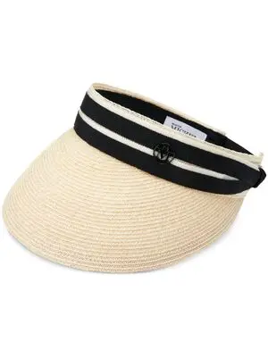 MAISON MICHEL Pat Straw Visor - Neutrals