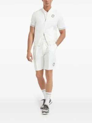 Brunello Cucinelli Tennis Badge Stripe Sweatshirt