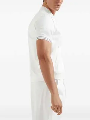 Brunello Cucinelli Tennis Badge Stripe Sweatshirt