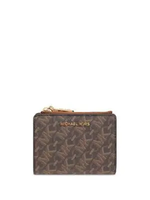 Michael Kors Logo Print Wallet - Brown