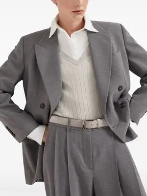 Brunello Cucinelli Leather Belt - Grey