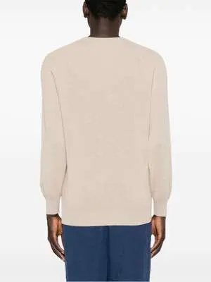Brunello Cucinelli Crew-neck Cotton Jumper - Neutrals