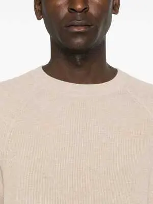 Brunello Cucinelli Crew-neck Cotton Jumper - Neutrals
