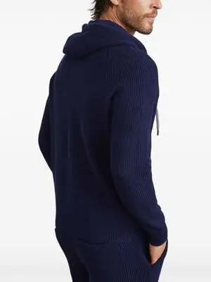 Brunello Cucinelli Cashmere Zip-up Hoodie - Blue