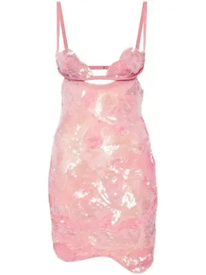 NENSI DOJAKA Heartbeat Mini Dress - Pink