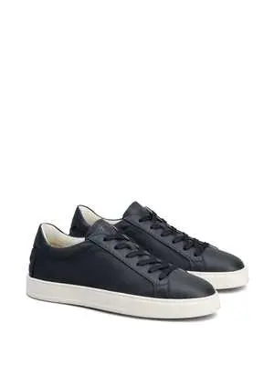 TOD'S Allacciata Cassetta Leather Sneakers - Black