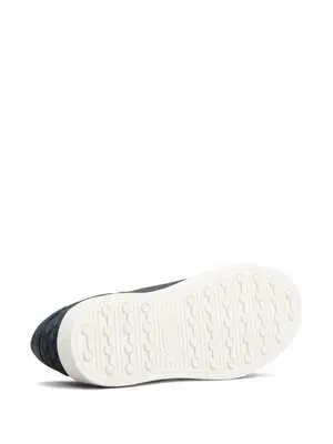 TOD'S Allacciata Cassetta Leather Sneakers - Black