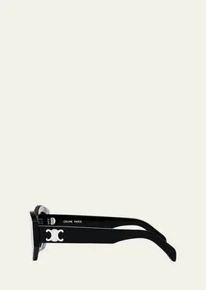 Celine Triomphe Acetate And Nylon Oval Sunglasses