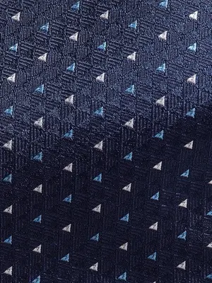 Ralph Lauren Purple Label Bond St Geometric Silk Tie - Navy