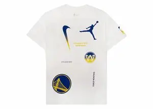 JORDAN Nba Golden State Warriors Courtside Loose Fit T-shirt - White/blue