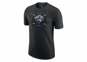 Nike Nba New York Knicks Short Sleeve T-shirt - Black