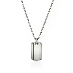 John Hardy Tag Necklace, Sterling Silver, Enamel - Green