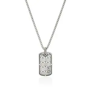 John Hardy Tag Necklace, Sterling Silver, Enamel