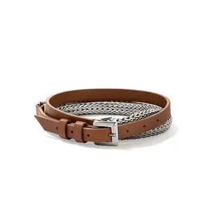 John Hardy Icon Wrap Leather And Bracelet - Sterling Silver