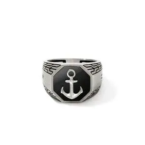 John Hardy Signet Ring With Black Onyx - Sterling Silver