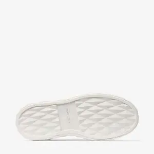 JIMMY CHOO Diamond Maxi Latte Nappa Leather Pearl Trainers - Latte Mix