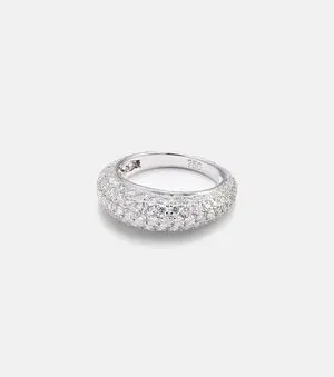 KAMYEN Diamond Disco 18kt White Gold Ring With Diamonds - Silver