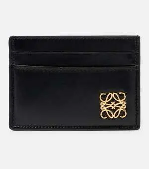 Loewe Puffer Anagram Leather Card Holder - Black