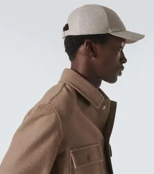Loro Piana Logo Linen Baseball Cap