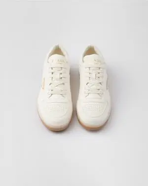 Prada Downtown Nappa Leather Sneakers - Neutral