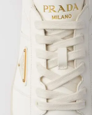 Prada Downtown Nappa Leather Sneakers - Neutral