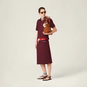 Miu Miu Cotton Piqué Pencil Skirt