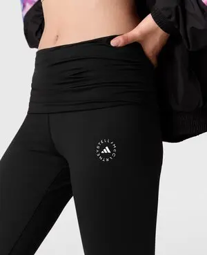 Stella McCartney Truestrength Split Cuff Yoga Leggings - Black