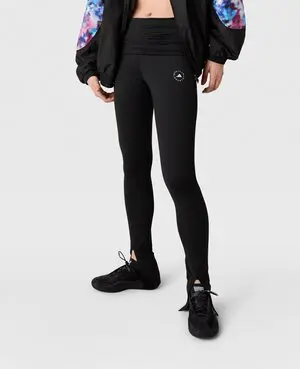 Stella McCartney Truestrength Split Cuff Yoga Leggings - Black