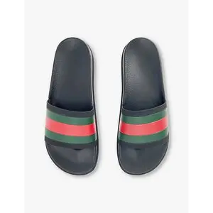 Gucci Pursuit Treck Rubber Sliders - Nero Vrv