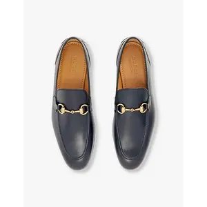 Gucci Jordaan Horsebit-embellished Leather Loafers - Nero