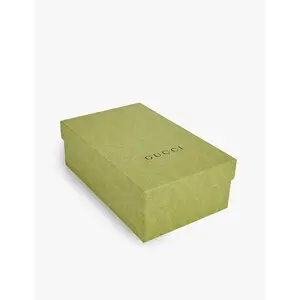 Gucci Ace Bee-embroidered Leather Low-top Sneakers