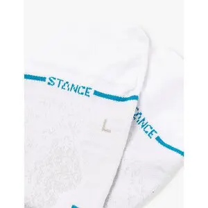 Stance Branded-print Stretch-woven Ankle Socks - Wht