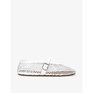Alaïa Cut-out Faux-leather Ballerina Courts - White