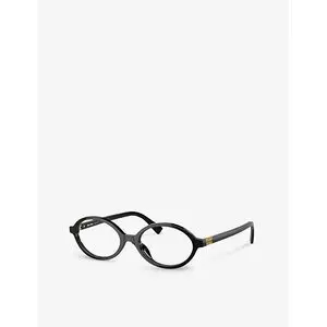 Miu Miu Mu 01xv Oval Eyeglasses - Black