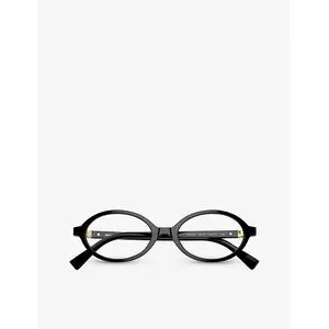 Miu Miu Mu 01xv Oval Eyeglasses - Black