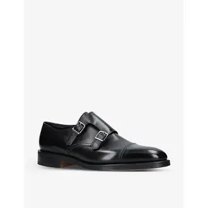 John Lobb William Double-buckle Leather Monk Shoes - Black