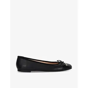 DUNE Leather Pumps With Bow Detailing - Black Leather
