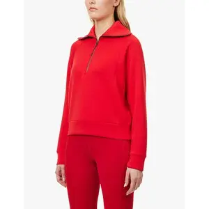 Spanx Airessentials Half Zip Jersey Sweatshirt - Spanx Red